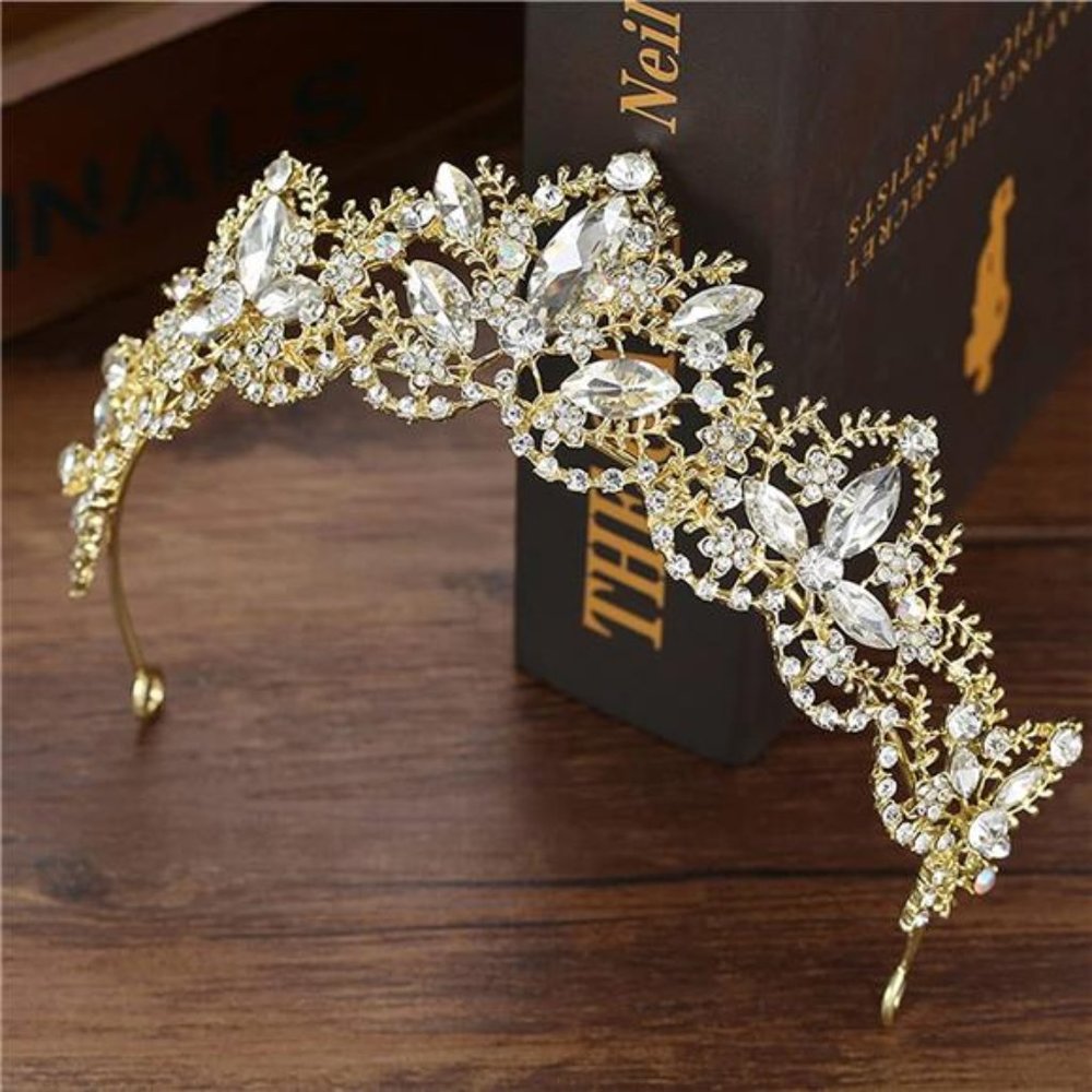 Golden Wedding Tiara - Royalty's Crown - Gem